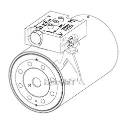 Rotating cylinder HELAC L10-3.0 270° - 340 Nm - with valve