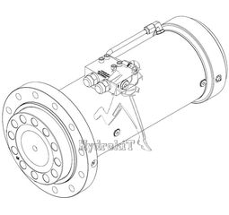 Rotating cylinder HELAC L30-42- 360° 4700 Nm flange S1+ valve