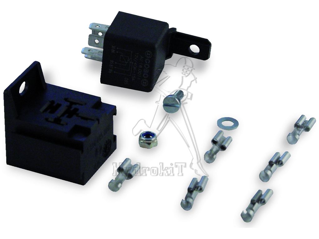 Relais 24V 20A avec embase et cosses