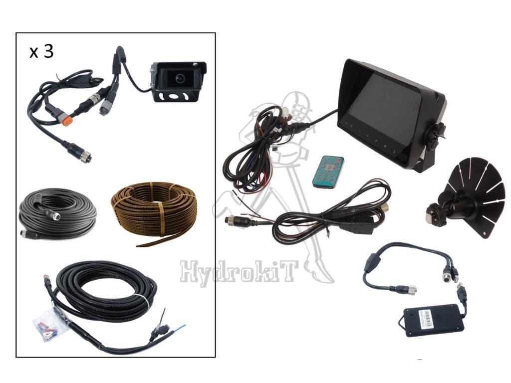 Kit écran 7" avec 3 caméras détection de piéton et câbles de 10m - 12/ ...