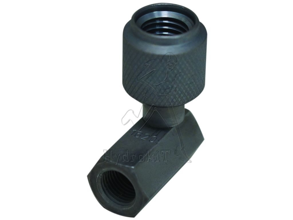 Adaptateur 90° femelle pour montage avec manomètre G1/4 - M16X200