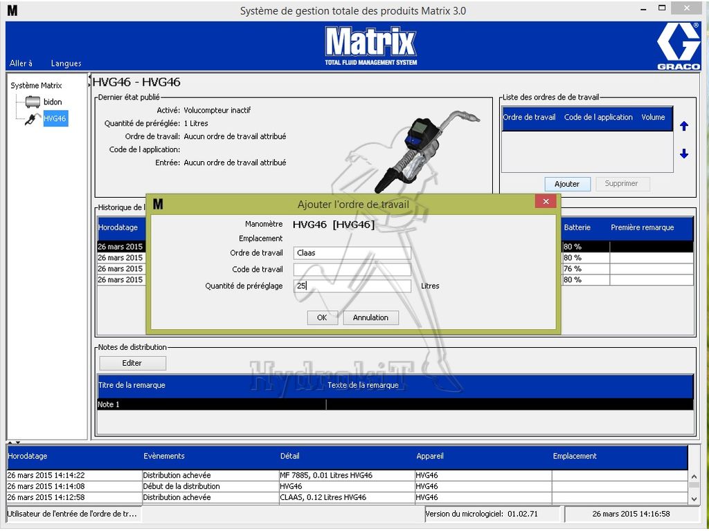 Logiciel Matrix® 3.0 PROFESSIONNEL GRACO 256635