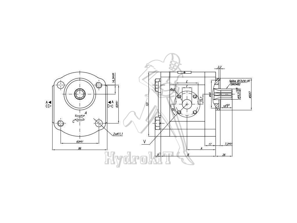 Pompe hydraulique GR2 standard