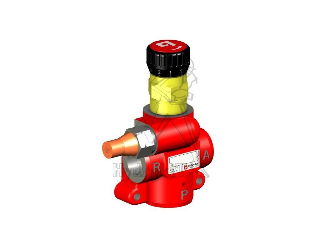 Manual 3 way flow regulator - 70L/min - Reg 0-50L/min + LP