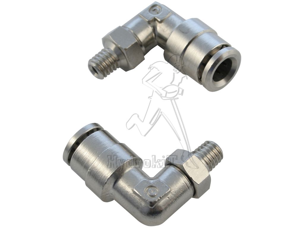 226-13756-9 Push-in rotating elbow for hose Ø8.4 male 1/8 BSP tapered