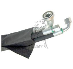 Textile sheath ø100 mm black nylon - Velcro