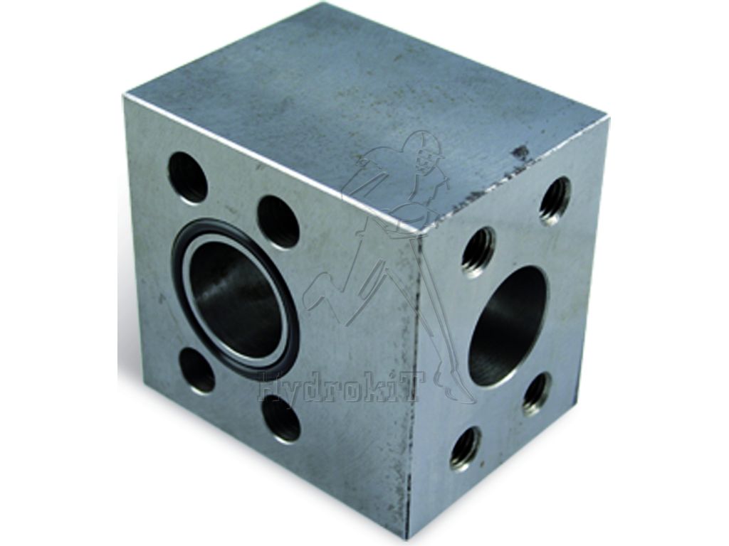 "Hydraulic block in T 1""SAE SAE 6000 psi with O'ring groove"