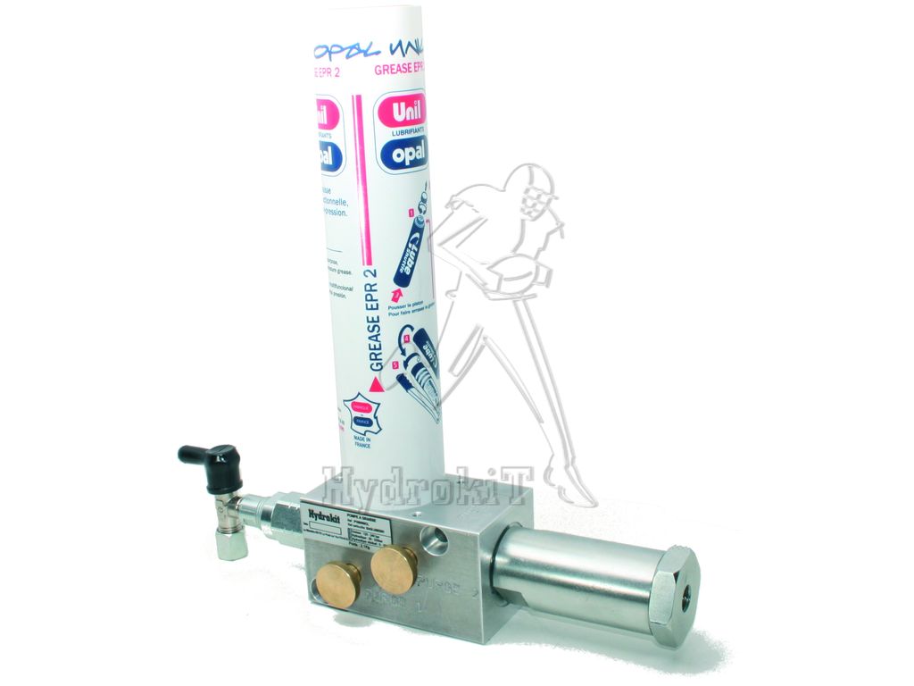 Automatic greasing kit with single-acting hydraulic source 13 to 14 points