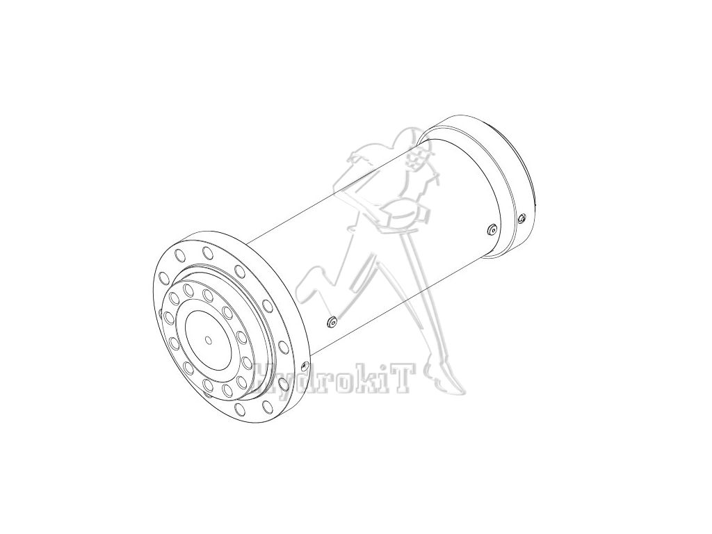 Rotating cylinder HELAC L30-95- 360° 11000 Nm flange S1
